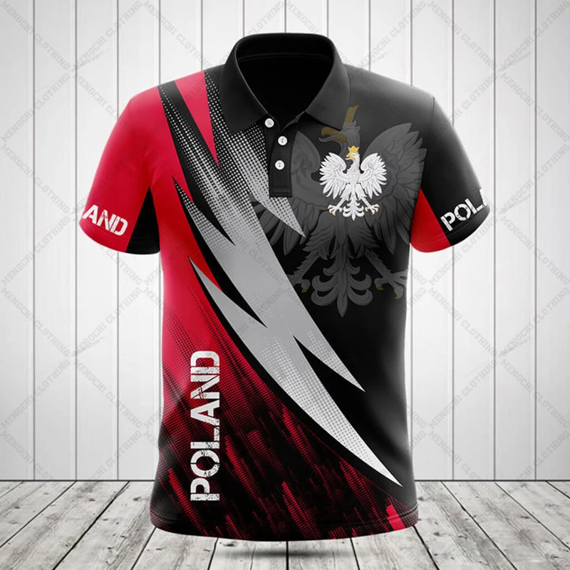 Customized-Poland-Fire-Graphic-Polo-Shirts-Summer-Casual-Streetwear-Men ...