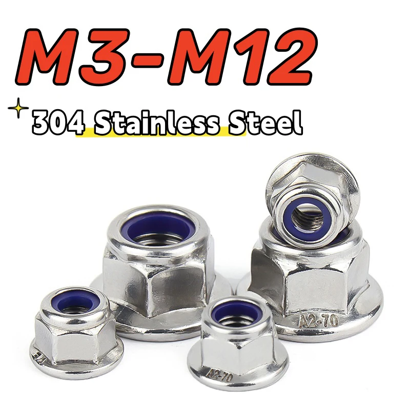 3-20pcs-M3-M4-M5-M6-M8-M10-M12-304-Stainless-Steel-Hex-Flange-Insert ...