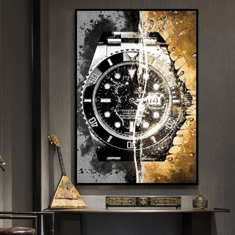 Luxury-Wrist-Watch-Wall-Art-Poster-Prints-Canvas-Painting-Printed-Wall ...