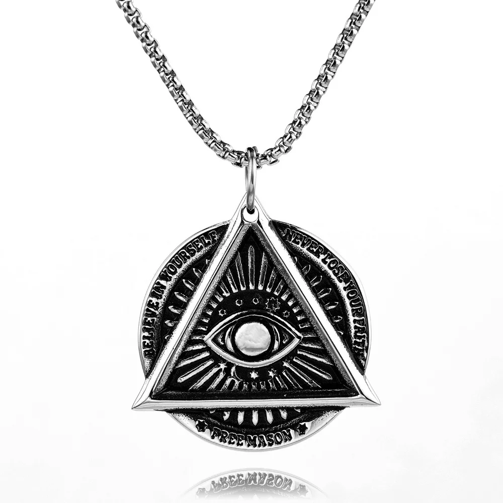 Trend-Triangle-AG-Freemasonry-God-s-Eye-Pendant-Charm-Men-s-Necklace ...
