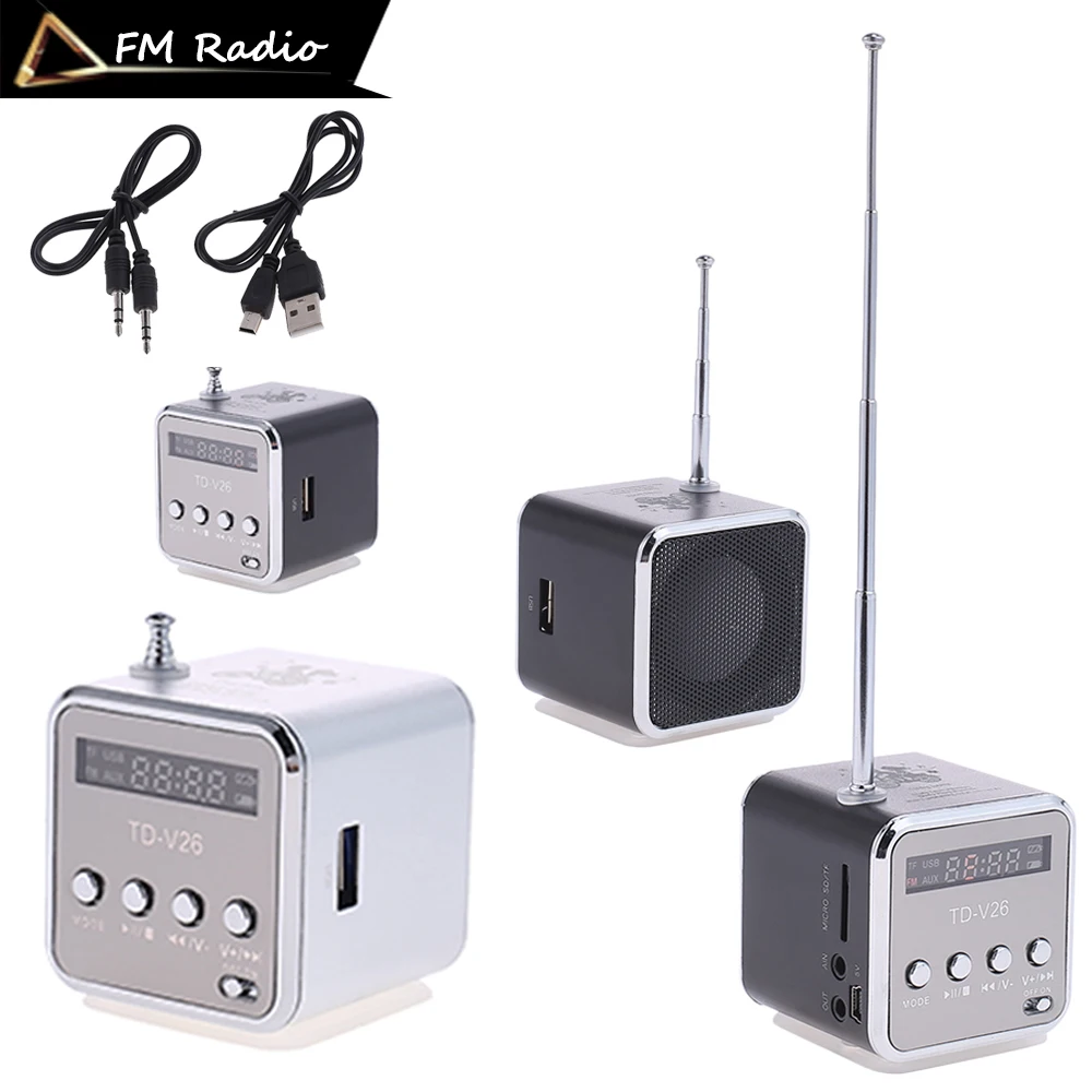 TD-V26-Mini-Radio-Receiver-With-USB-Portable-Speakers-With-Fm-Radio ...