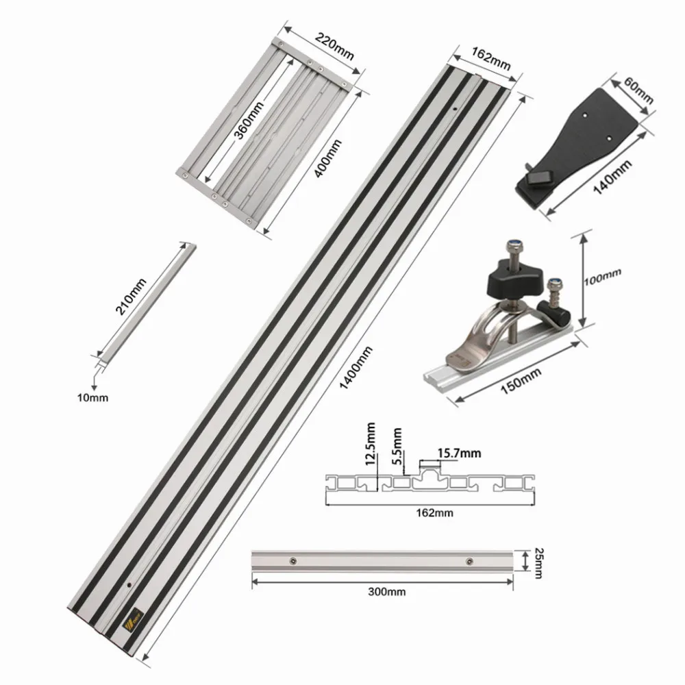 Universal Circular Saw Guide Rail 1400mm Track Saw Track, 59% OFF
