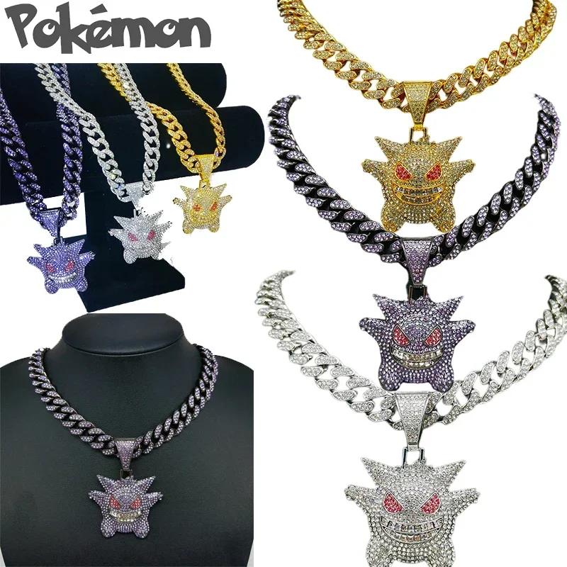 Pokemon-Gengar-Fashion-New-Gold-Silver-Metal-Pendant-Necklace-Men ...