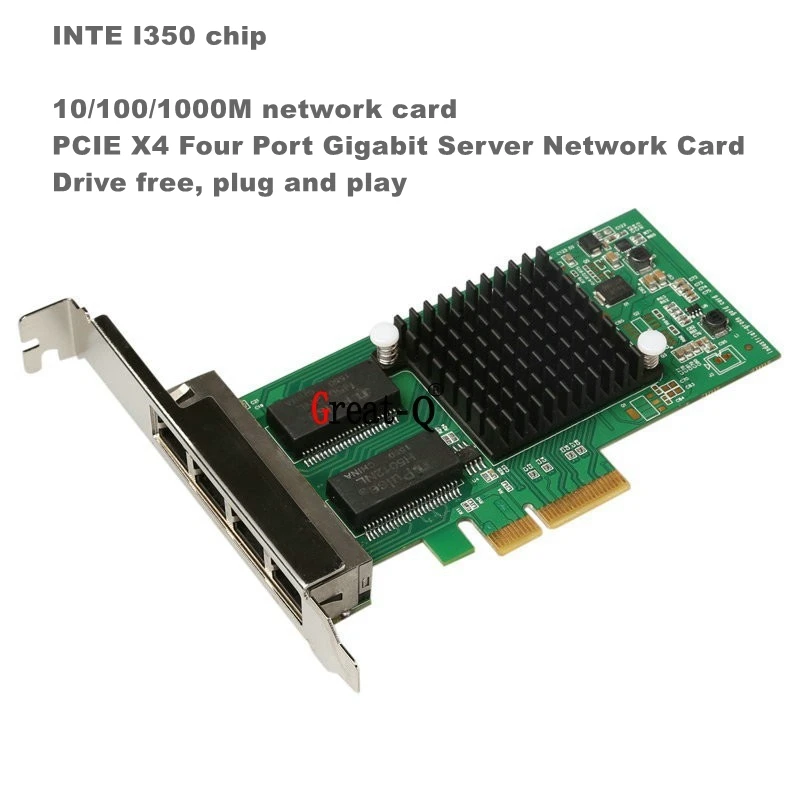 10-100-1000Mbps-PCI-Express-Network-Adapter-Intel-I350-T4-I350T4-Quad ...