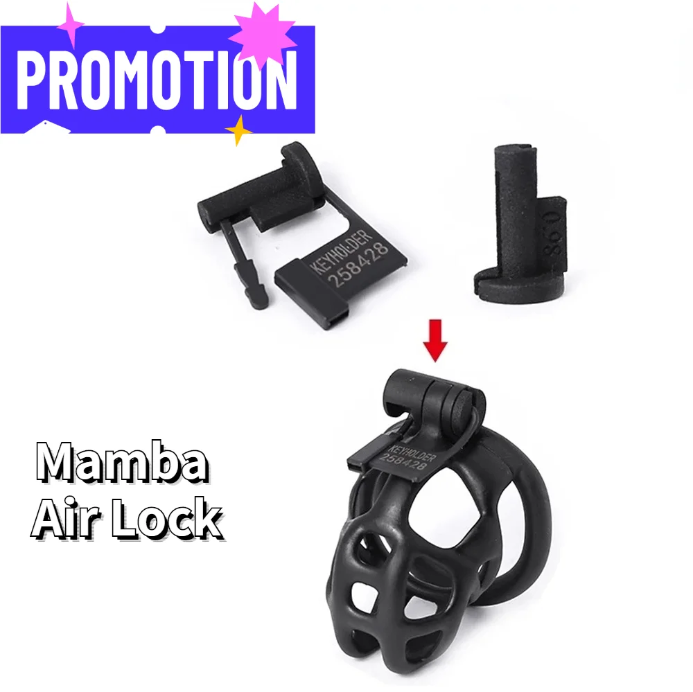 Air Lock Pin For Mamba Cock Cage Male Chastity Belt With 5pcs Plastic Locks Durable Easy Clean ...