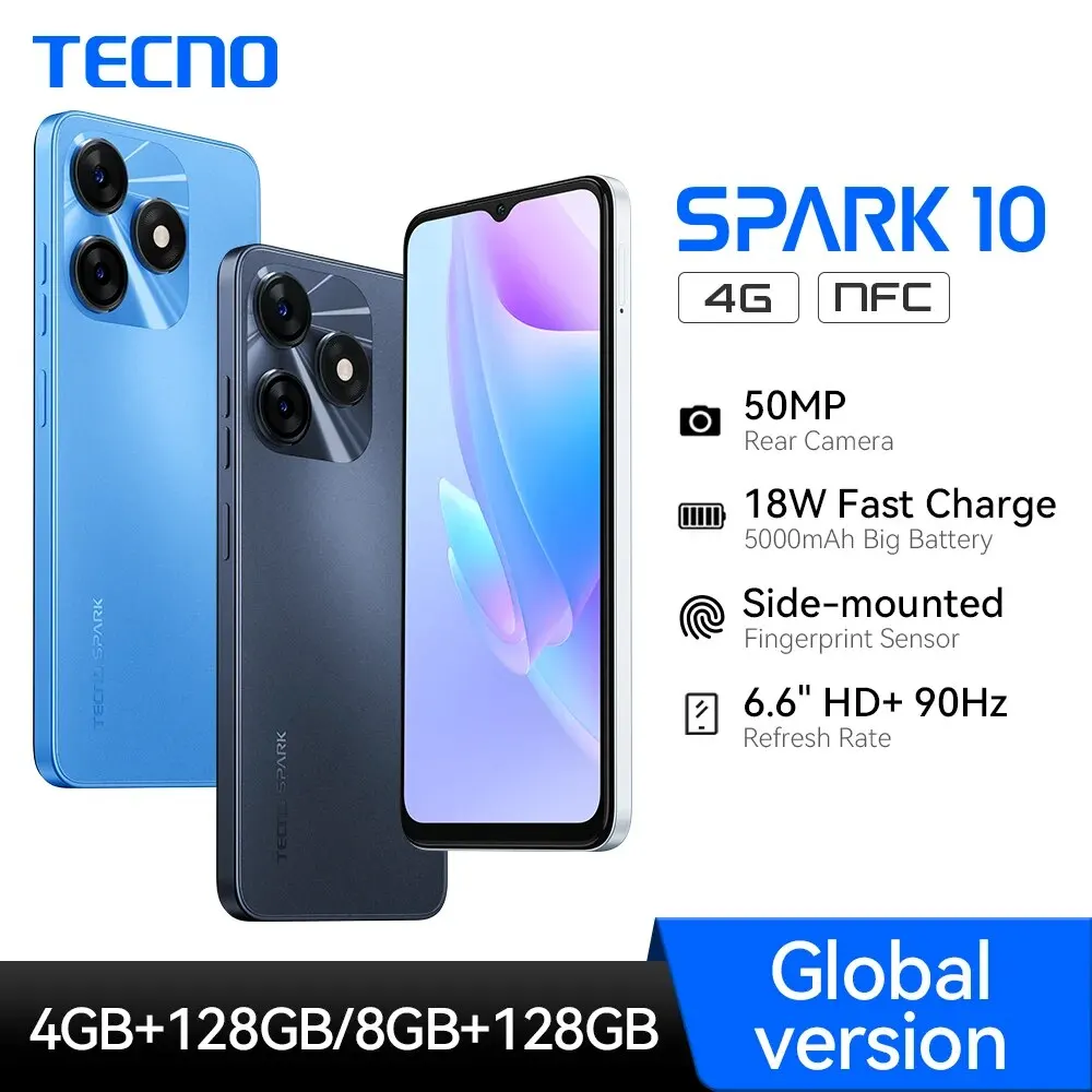 TECNO-Smartphone-SPARK-10-versi-n-Global-4G-NFC-Android-13-pantalla-HD ...
