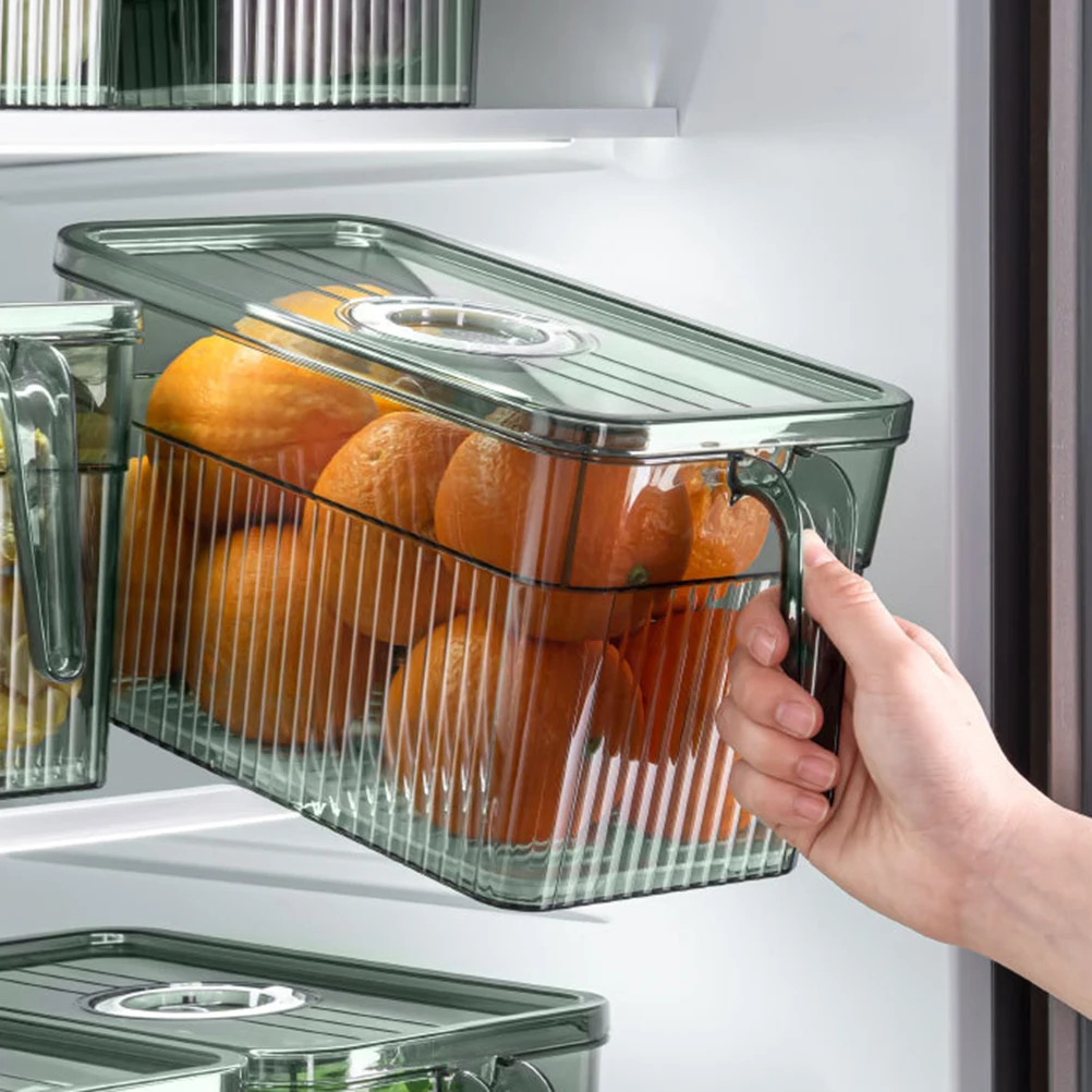 Kitchen Storage Containers with Time Recorder Lid Fridge Organizers ...