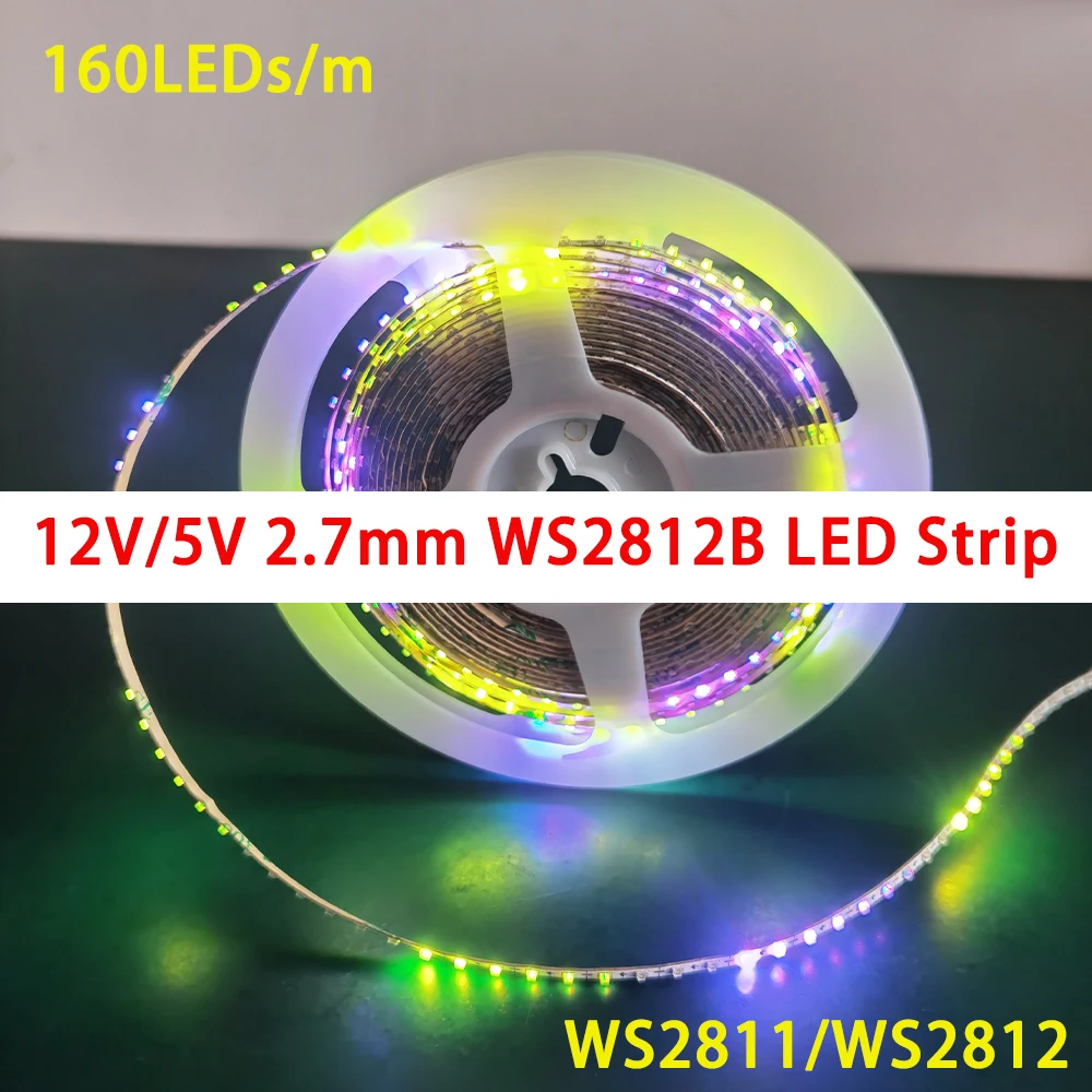 5m800LEDs-2-7mm-wide-WS2811-WS2812B-LED-Strip-160Leds-M-Individually ...