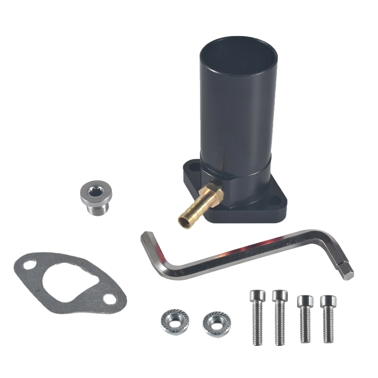 CNC-Kart-Custom-Air-Intake-Pipe-With-Replenishment-Black-For-212cc ...