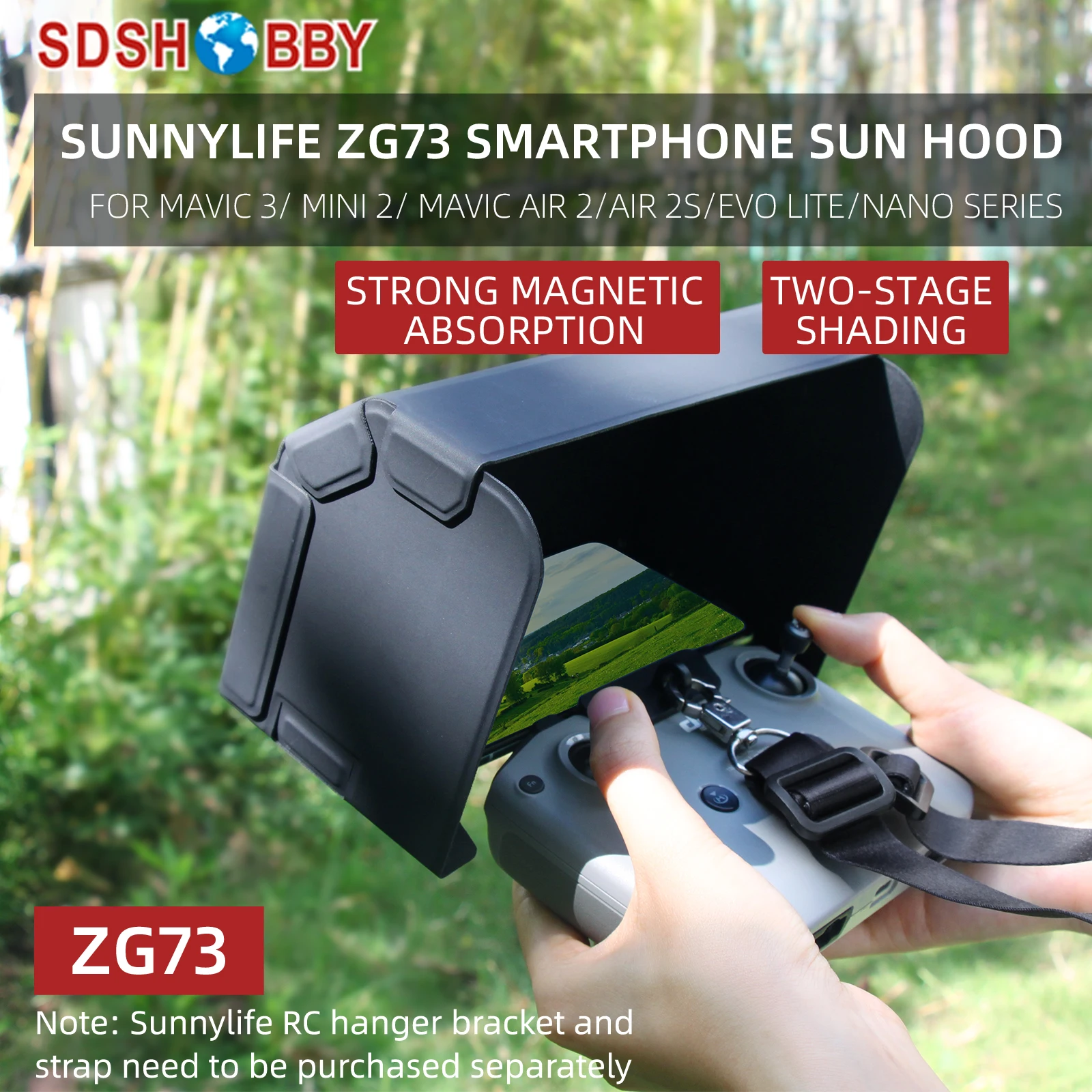 Sunnylife-Mobile-Phone-Sun-Hood-Magnetic-Sunshade-with-Cover-for-Mavic ...