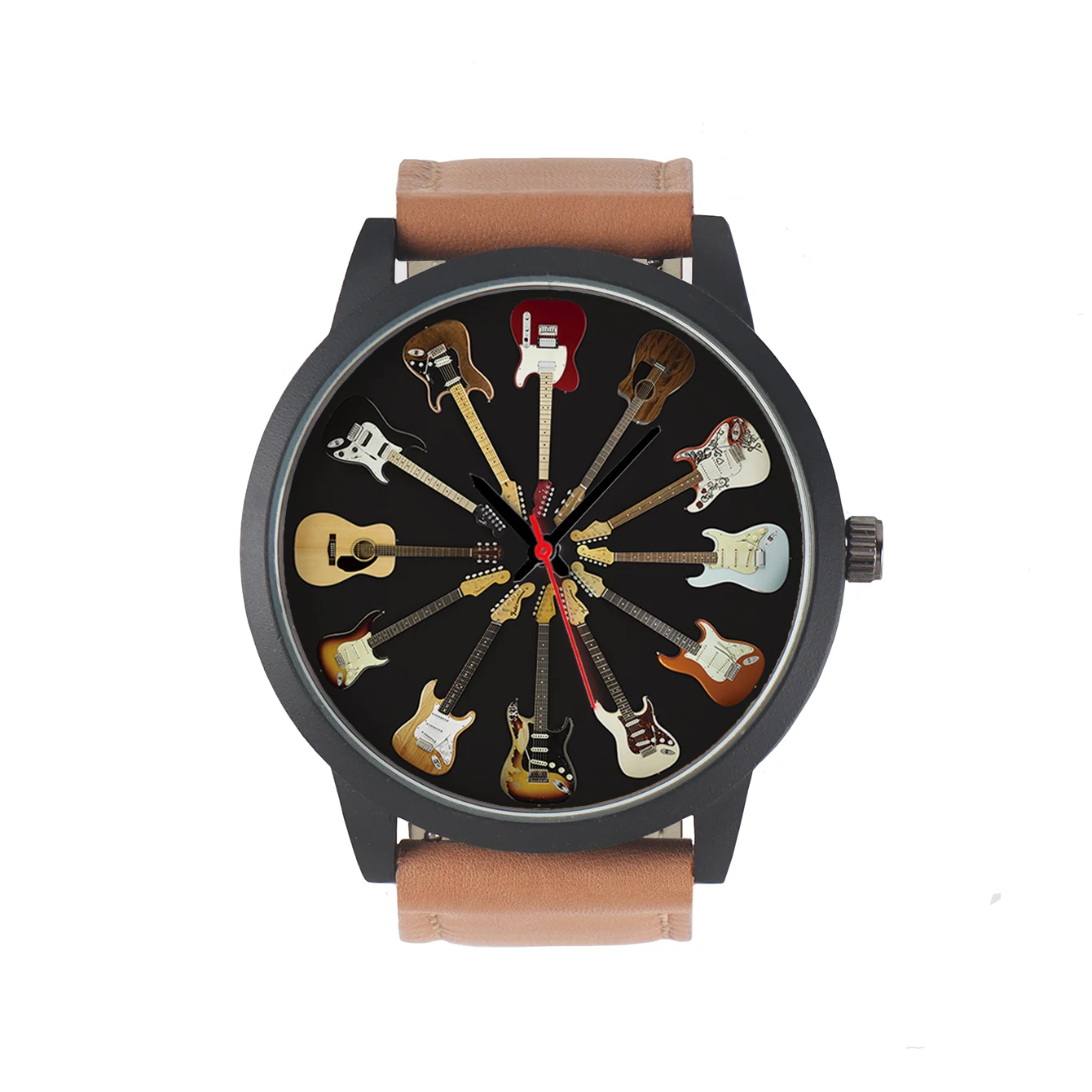 Guitar Chronograph Watch Men Wrist Original Musical Instrument Hand ...