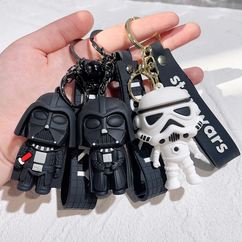Star-Wars-Keychain-Darth-Vader-Imperial-Stormtrooper-Figure-Silicone ...