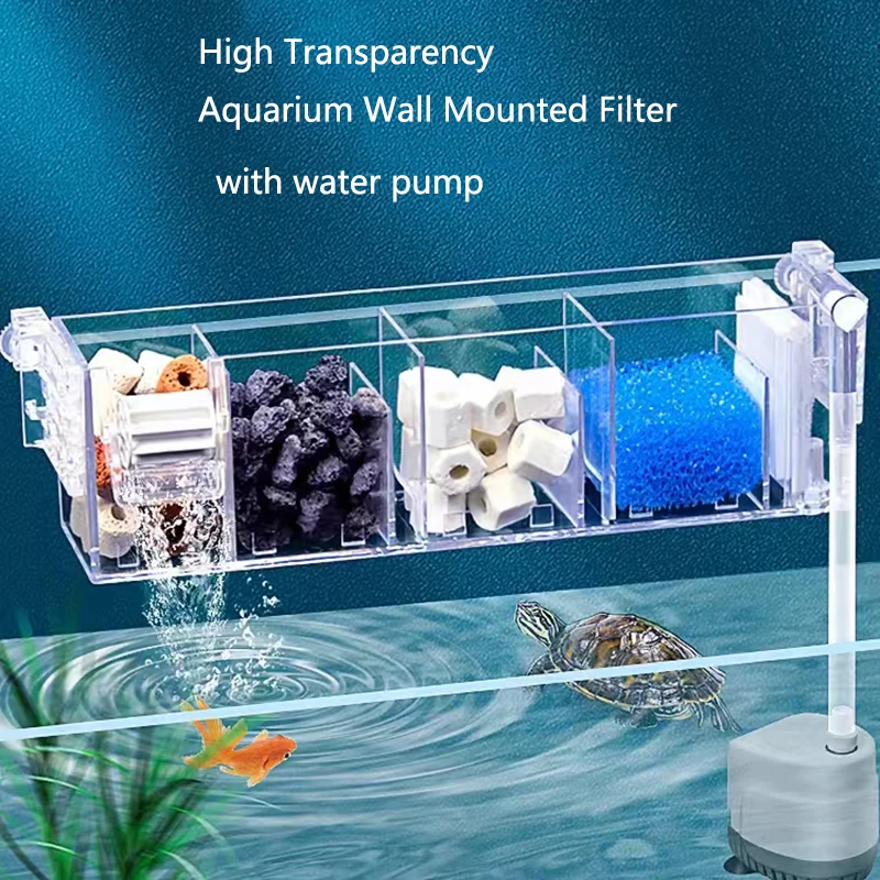 Fish-Tank-Waterfall-Filter-Box-Wall-Mounted-Built-in-Silent-Circulating ...