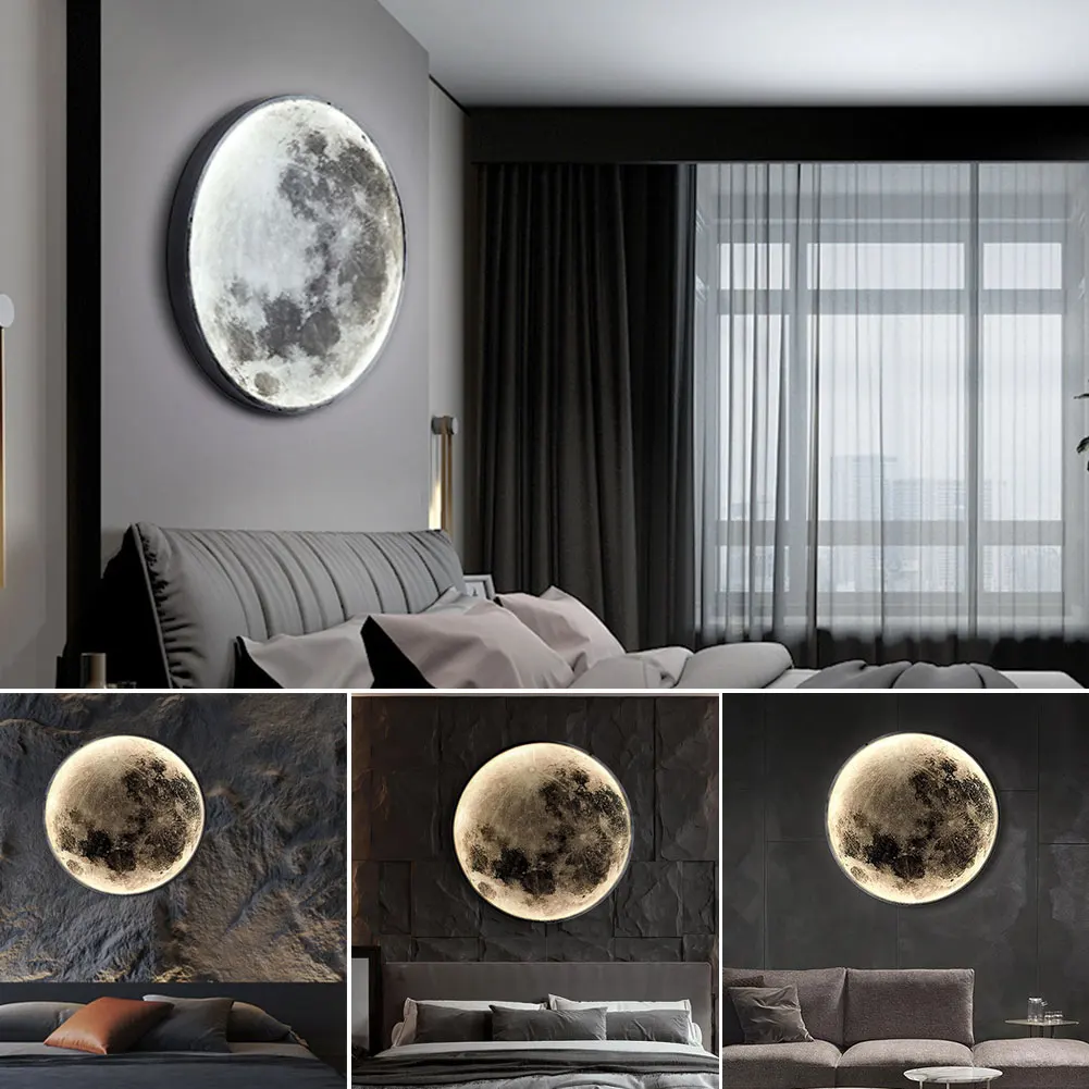 L-mpara-LED-de-pared-moderna-iluminaci-n-interior-de-Luna-para ...