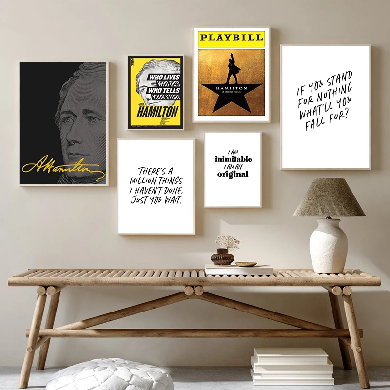 Alexander Hamilton Poster | Hamilton Poster Musical | Portrait Posters ...