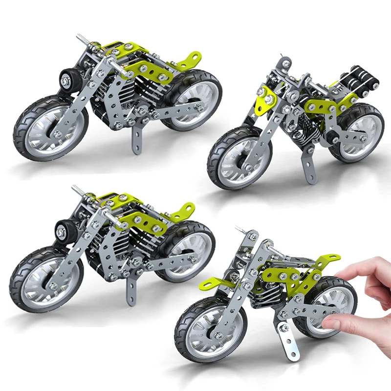 Metal-Building-Block-Motorcycle-Set-Simulation-Screw-And-Nut-DIY ...