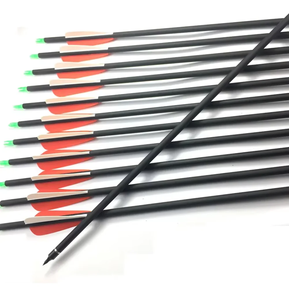 Mixed Carbon Arrow 26"/28"/30"/32" Arrows Spine500 Changeable ...