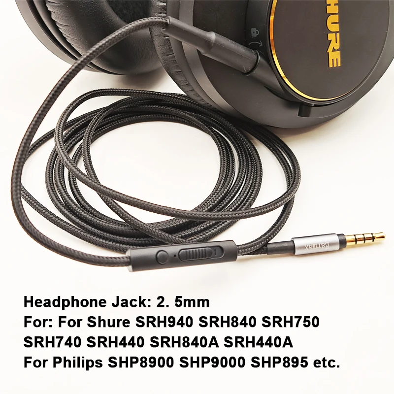 For-Shure-SRH840A-SRH440-Headphone-Headest-Cable-For-Notebook-Mobile ...