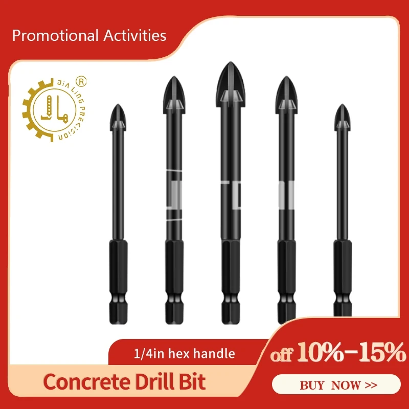Four-edge Alloy Universal Drill Bit For Tiles Marbles Thin Iron Plates ...