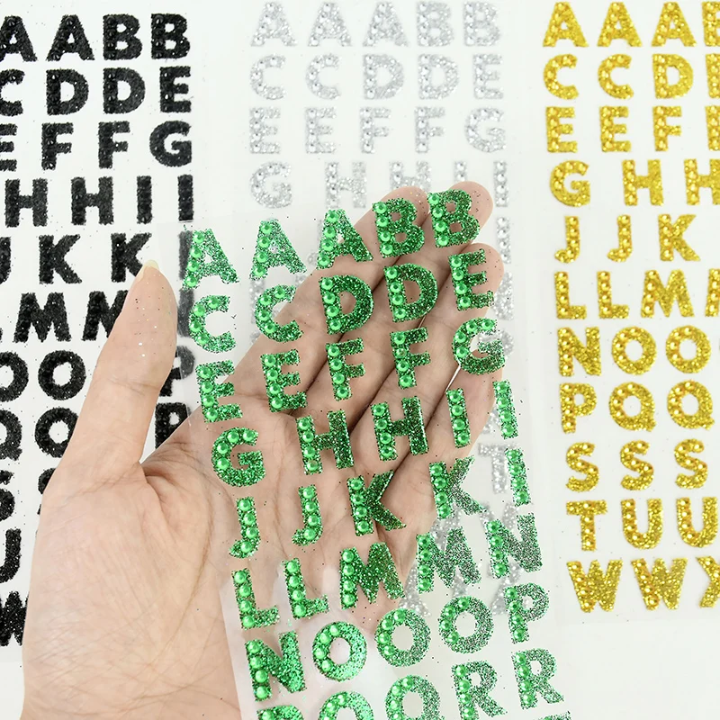 1-3Pcs-Glitter-A-Z-Alphabet-Letters-Sticker-Scrapbooking-Stationery ...