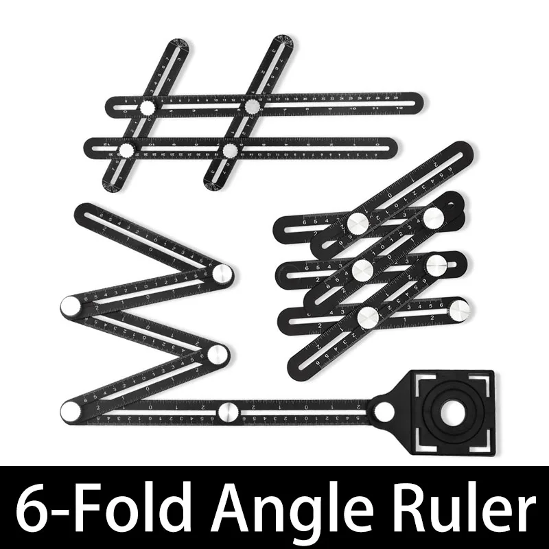 6-Aluminium-Alloy-Multi-Angle-Ruler-Finder-Measuring-Ruler-Perforated ...