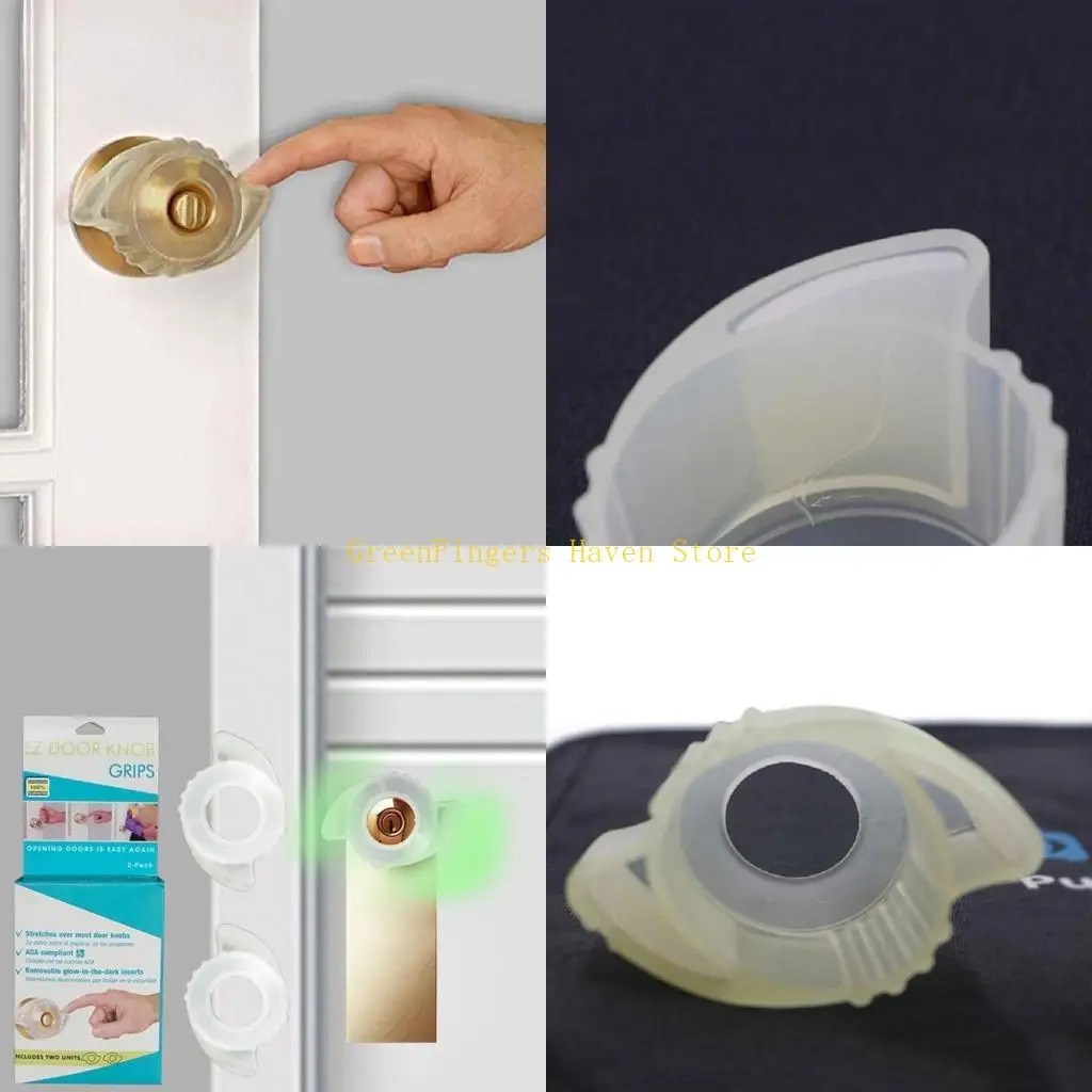 F68D Luminous Silicone Door Lock Lids Anti-collision Pad Protective ...