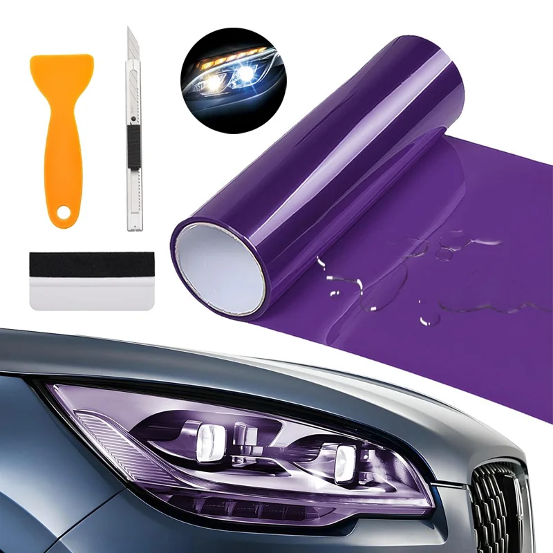 Car Headlight Tint Film Vinyl Sheet Roll Tail Light Wrap Film with ...