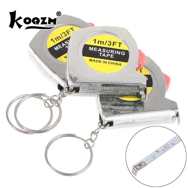 1M-3ft-Retractable-Ruler-Measure-Tape-Keychain-Construction-Tools ...