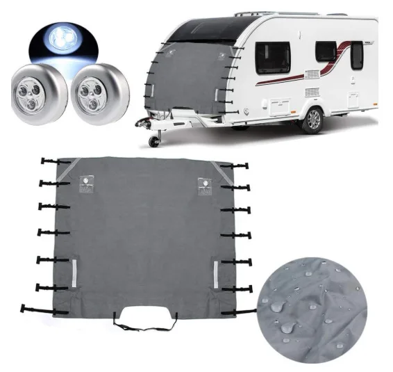 Waterproof-Caravan-Front-Towing-Cover-Chip-Protector-With-Led-Guards ...