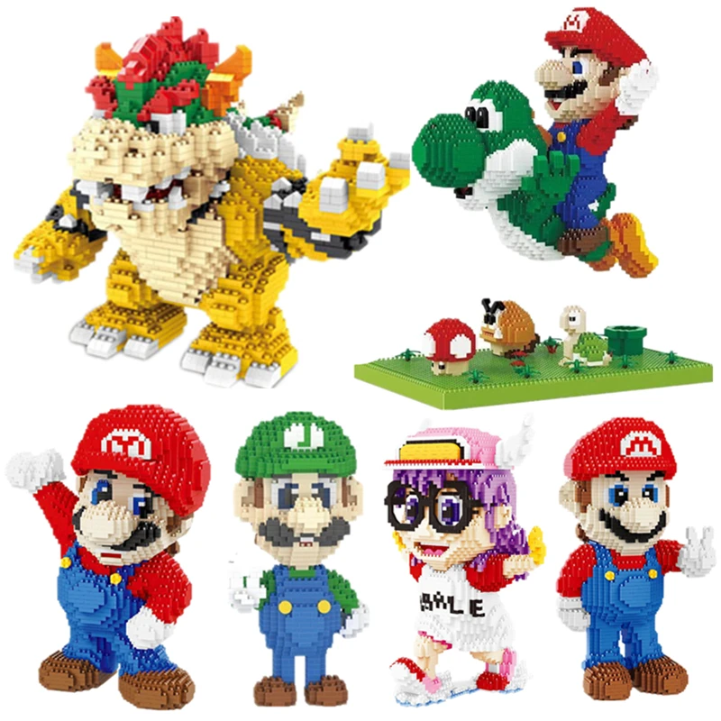 Flying-Mario-Building-Block-Cartoon-Action-Figure-Koopa-King-Yoshi ...