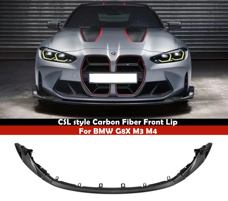2020+ G80 M3 G82 M4 Front Splitter Spoiler Csl Style Carbon Fiber Front ...