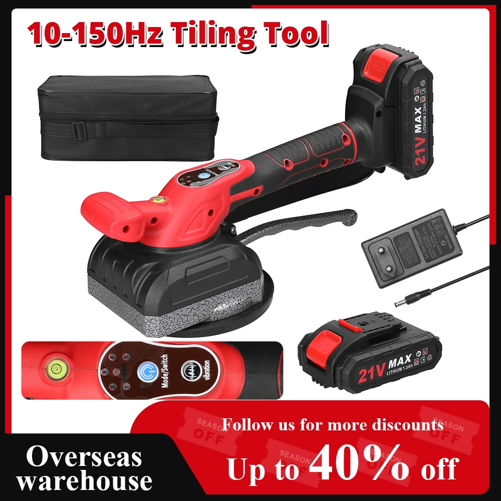 21V Tile Tiling Machine Wall Floor Tiles Laying Vibrating Tool Home ...