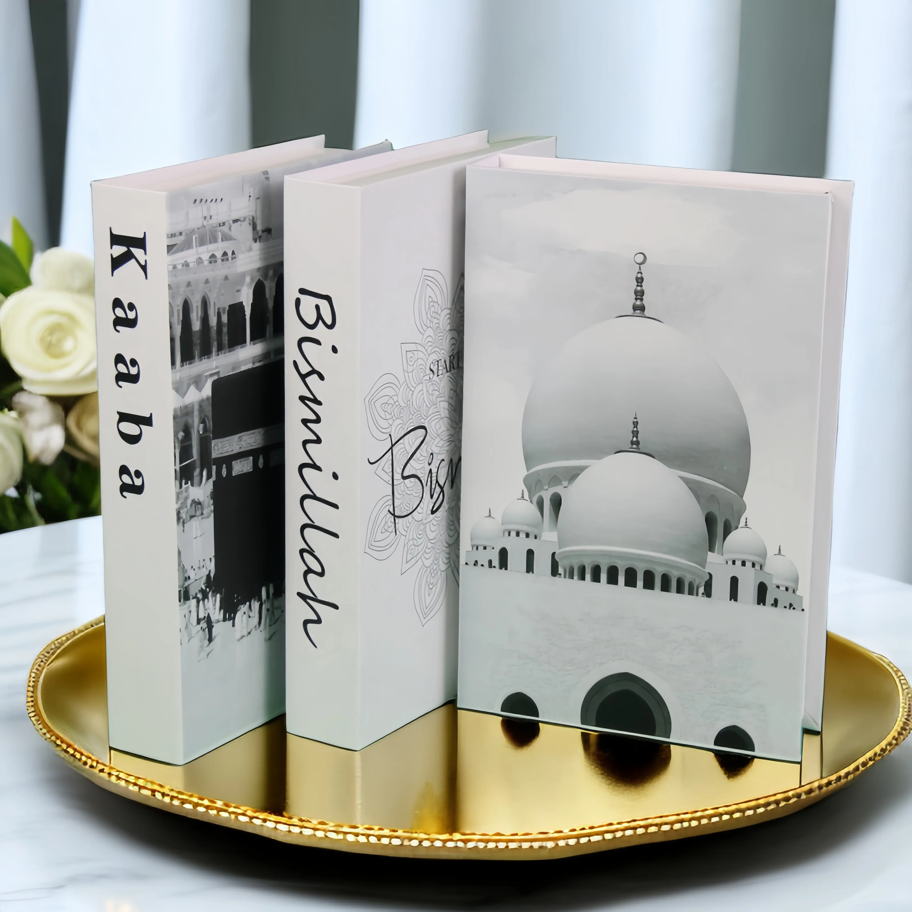 Kaaba-Mosque-Arch-Moroccan-Islamic-Decorative-Books-Storage-Box-Fake ...