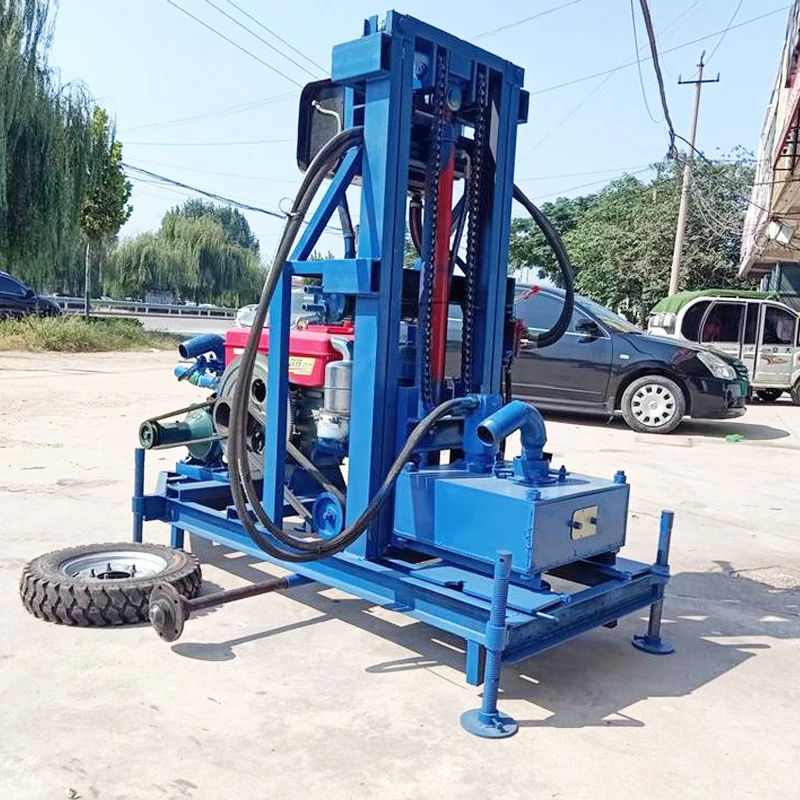 300m-Depth-Electric-Water-Wells-Portable-Rock-Drilling-Rig-Diesel ...