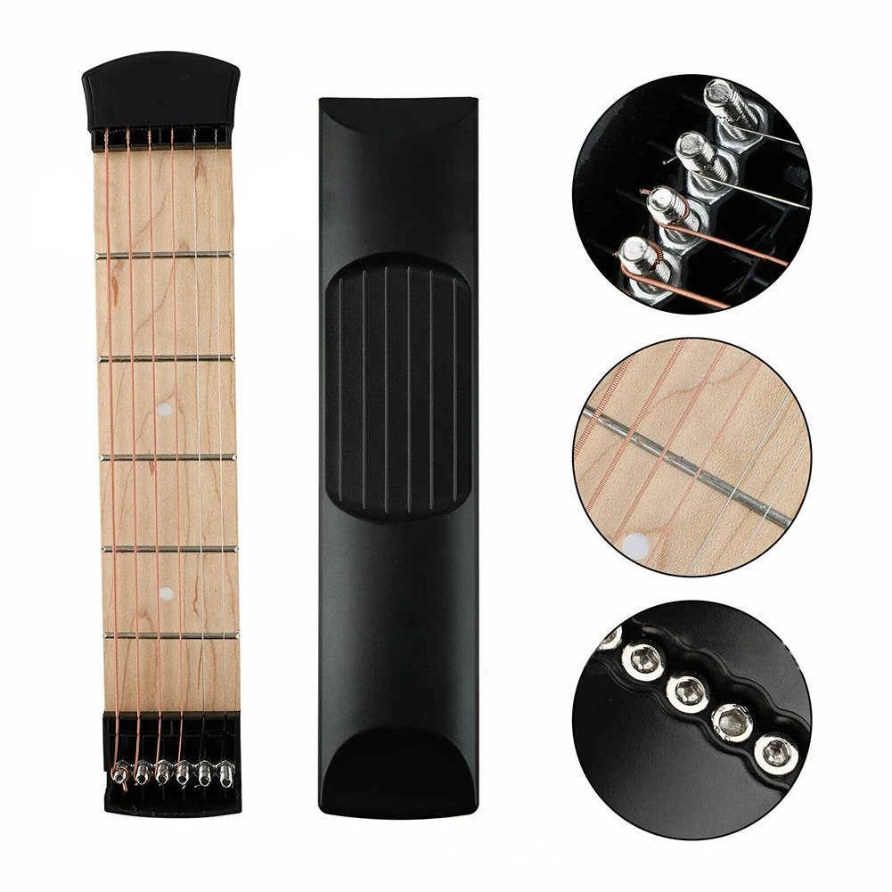 Portable-Pocket-Guitar-Practice-Neck-Mini-6-Fret-Guitar-Chord-Trainer ...