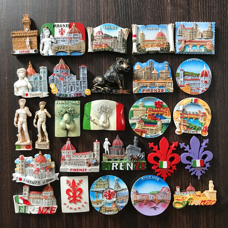 Italy Venezia Firenze Palermo Milano Pisa Sicilia Roma 3d Resin Magnets ...