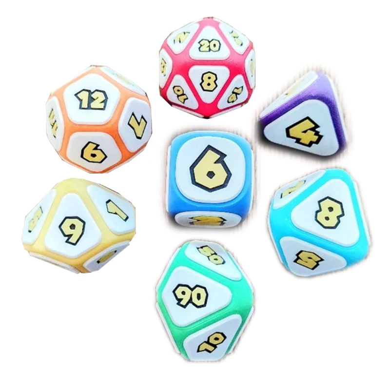 7-PCS-Mushroom-Party-Tabletop-Role-Playing-Game-Dice-Cool-Games-As ...
