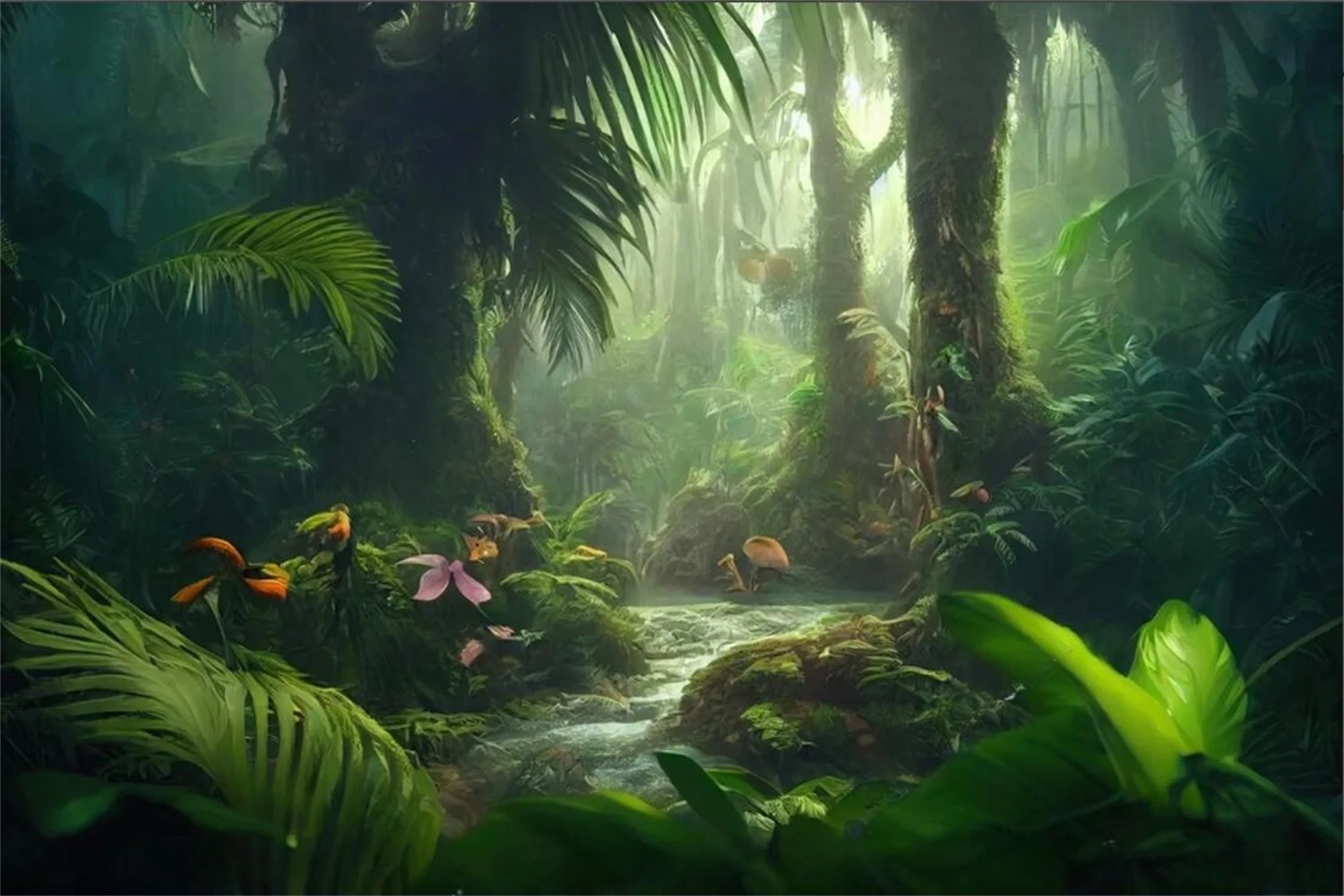 Op-Maat-Gemaakte-Muurschildering-Voor-Een-Prachtig-Sprookje-Magisch-Bos ...