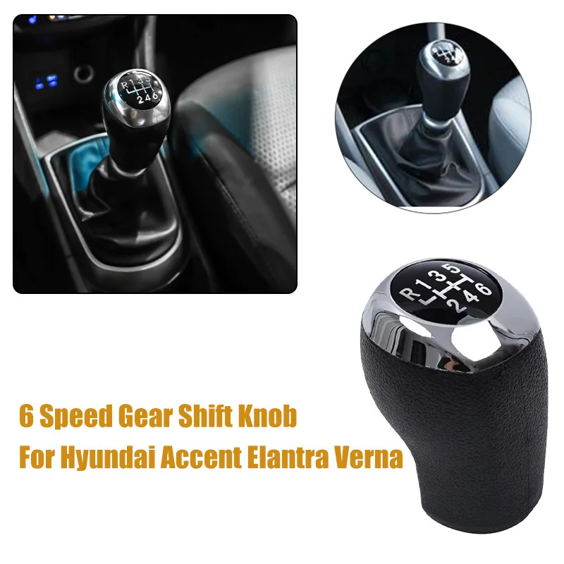 6 Speed Car Gear Shift Knob Manual Transmission Gear Shifter Lever Head ...