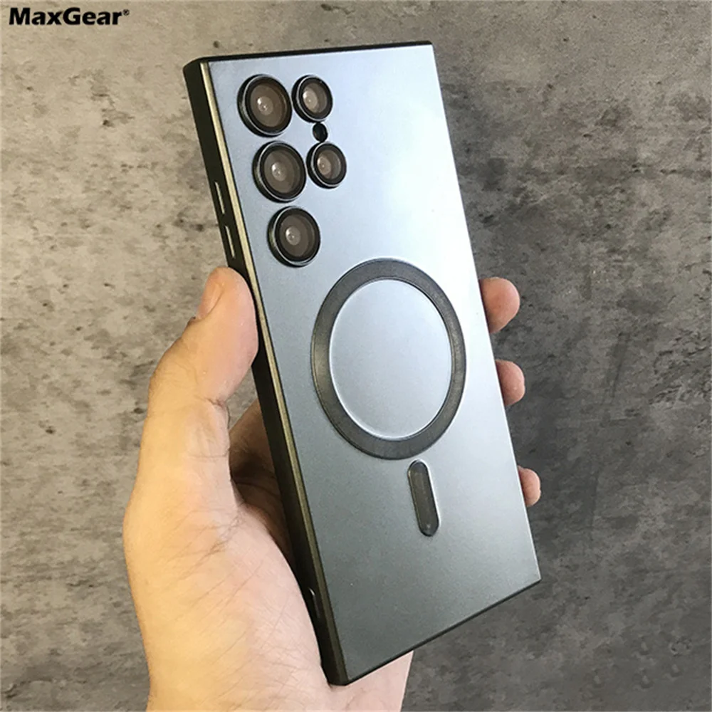 Luxury-Metallic-Matte-Armor-For-Magsafe-Magnetic-Case-For-Samsung-S24 ...