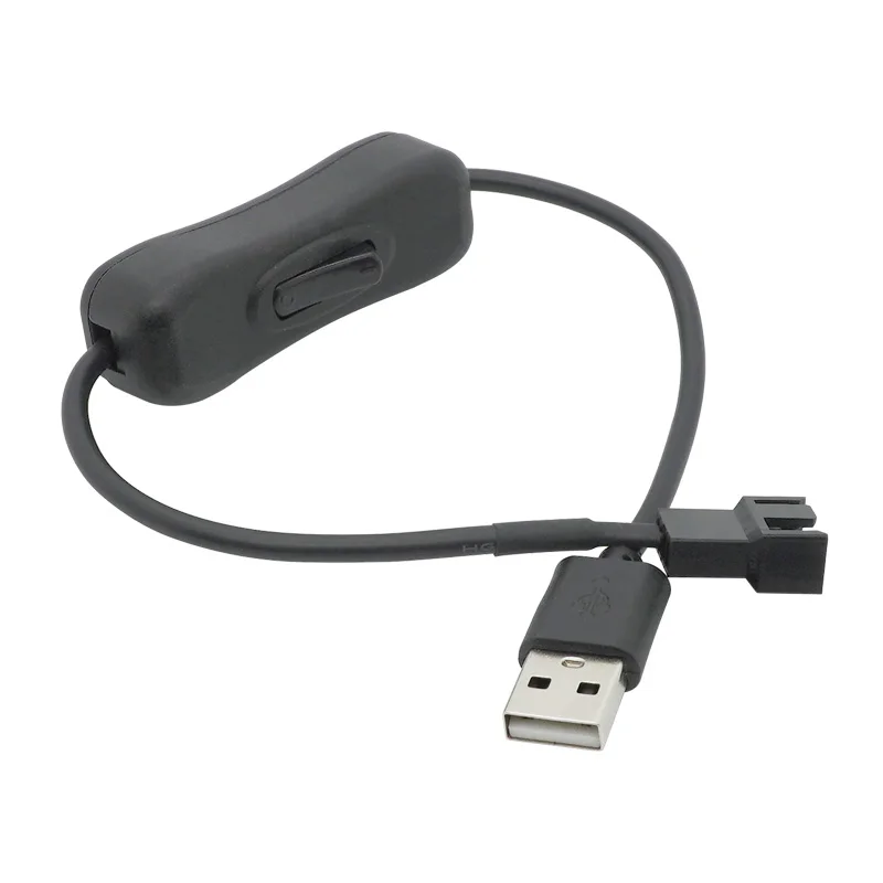 USB to 4-Pin PWM 5V USB Sleeved Fan Power Adapter Connector Cable with ...
