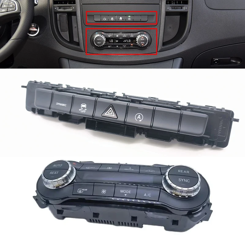Genuine-Air-Conditioning-Control-Switch-Panel-With-Digital-For-Mercedes ...