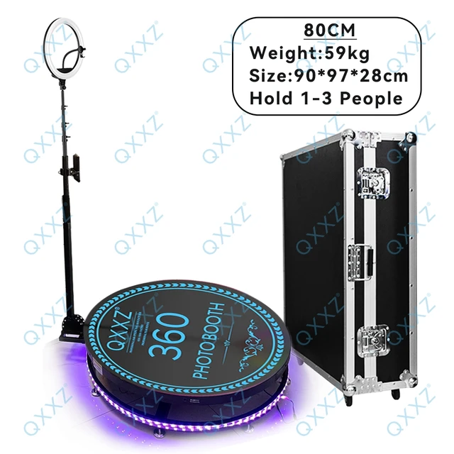 360 Photo Booth Portable Selfie Platform Slow Motion Video Spinning ...