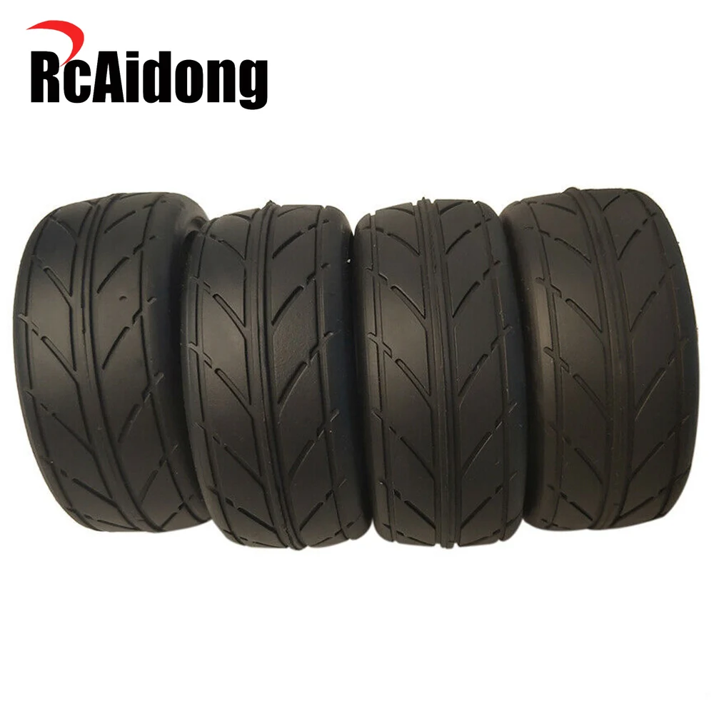 4pcs-1-10-Rubber-Tread-Soft-Wheel-Tires-for-Tamiya-TT01-TT02-Traxxas ...
