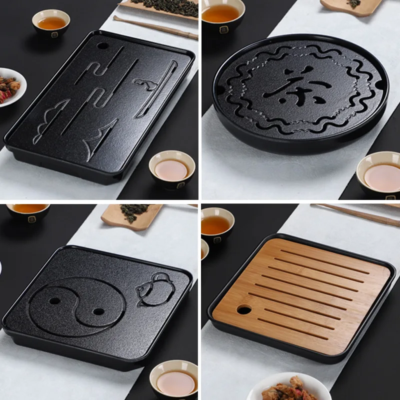 Melamine-Tea-Tray-Storage-Water-Rectangular-Round-Tray-Chinese-Tea-Set ...