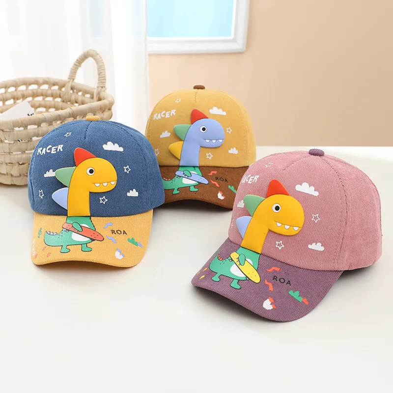 New-Cartoon-Dinosaur-Baby-Baseball-Cap-Embroidery-Dinosaur-Summer ...