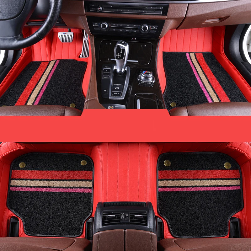 Leather Custom Full Set Car Floor Mats For Dacia Sandero 2013 2014 2015 ...