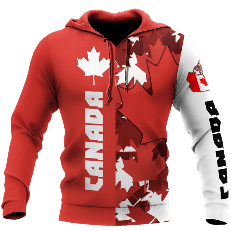 2025 3D Printed Canadan Flag Harajuku Men Women Canada Hoodies New ...