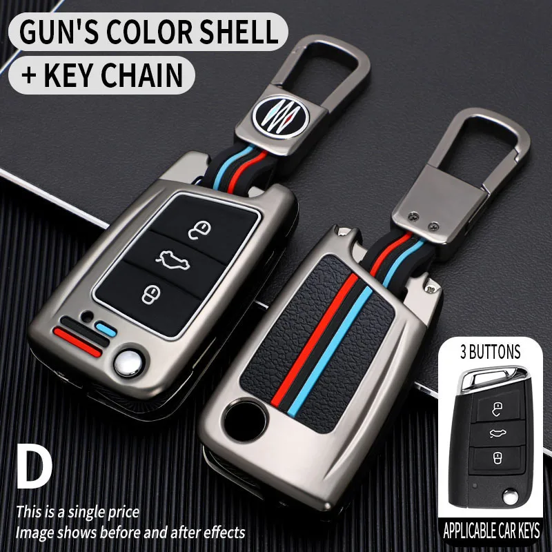 Car Key Case Cover for VW Polo Golf 7 Tiguan for Skoda Octavia Kodiaq ...
