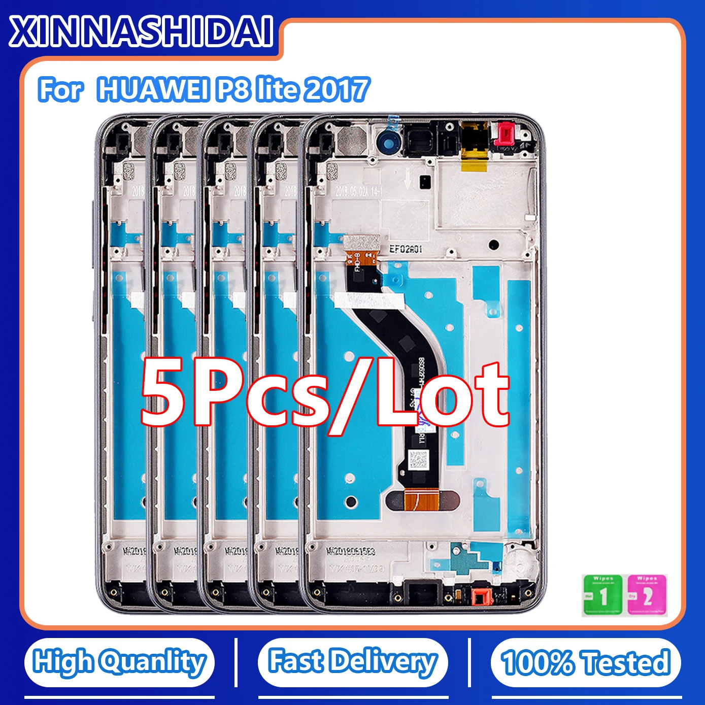 5pcs Lcd Screen For Honor 8 Lite Lcd Display Touch Screen For Huawei P8 ...